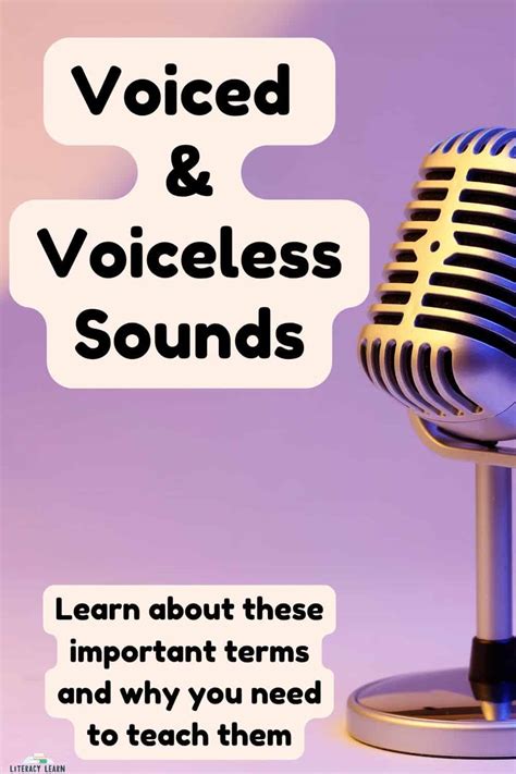 Voiced And Voiceless Sounds Literacy Learn