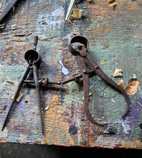 Vintage Clamp And Compass Protractor Etsy