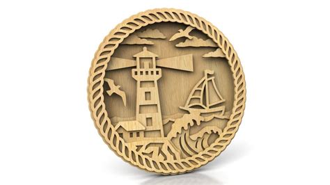 C218 Lighthouse Scroll Saw Pattern Pdf Dxf Svg Eps Etsy