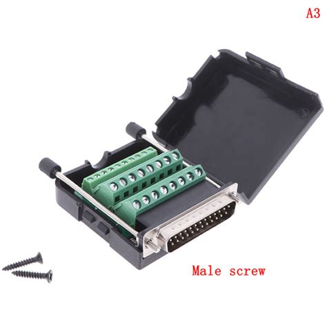 Lngbo Db25 Vga Male 2rows 25 Pin Plug Breakout Terminals Connector
