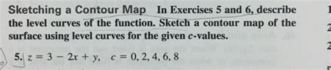 solved sketching a contour map in exercises 5 and 6