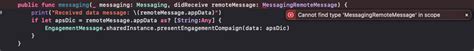 Swift Cannot Find Type Messagingremotemessage In Scope Stack Overflow
