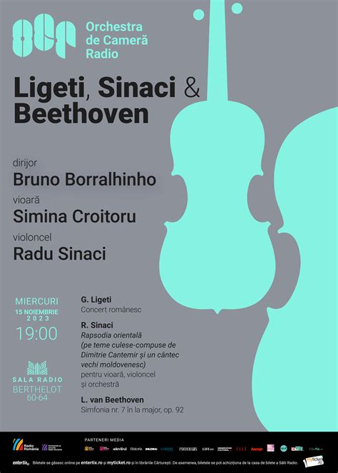 Dirijorul Portughez Bruno Borralhinho Violonista Simina Croitoru și Violoncelistul Radu Sinaci