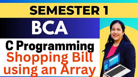 L 36 Shopping Bill Using Array Anjaliluthra Bcabtechbsc Placement