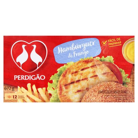 Hambúrguer de Frango Perdigão Caixa 672g 12 Unidades Super Veneza