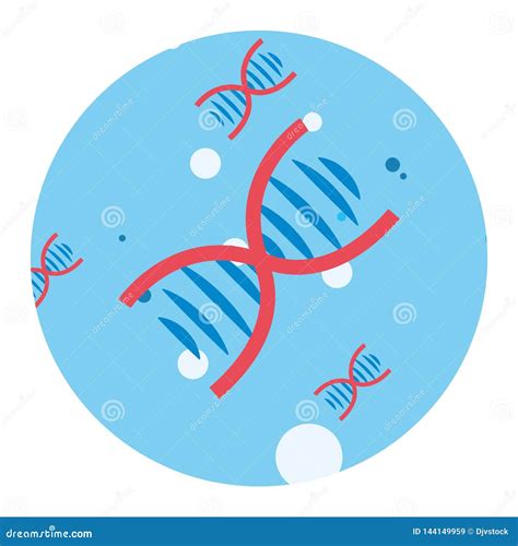 Dna Genetic Material Science Sticker Stock Illustration Illustration