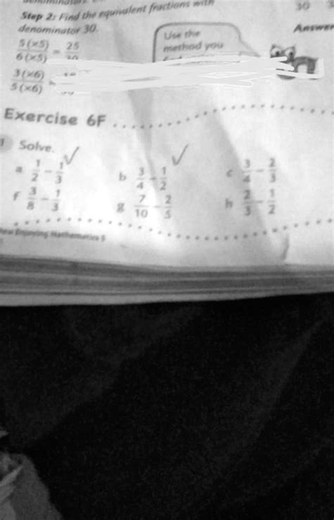 Solved Class 5 Math Answer Chapter6 Exercise 6 F