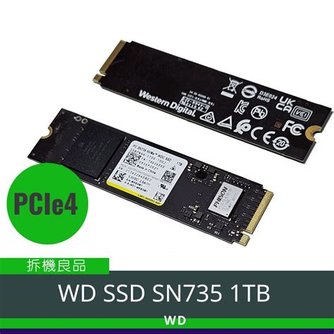 【pcie 4】wd Sn735 1tb Nvme Pcie Gen 4x4 Ssd 固態硬碟 拆機良品 蝦皮購物