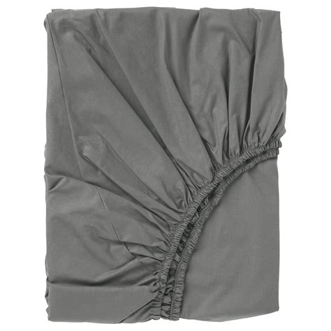 Ullvide Fitted Sheet Grey 90x200 Cm Ikea Malaysia