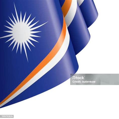 馬紹爾群島國旗白色背景上的向量插圖向量圖形及更多國家名勝圖片 國家名勝 國旗 團結 Istock