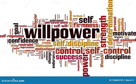 Willpower Word Cloud Stock Vector Illustration Of Resolution 158604199