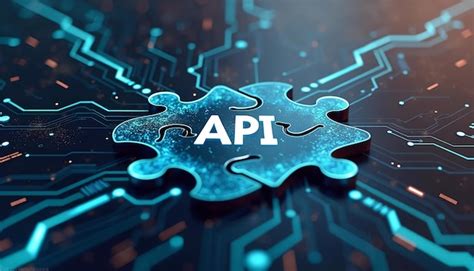 Digital Api Integration Concept Interlocking Puzzle Pieces On