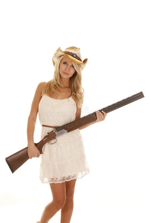 Cowgirl With Shotgun Stock Image Image Of Modern Cute 26189251
