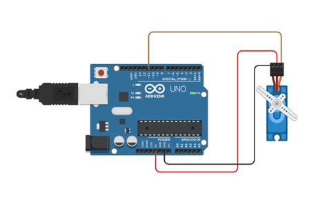 Circuit Design Servo Motor Coding Tinkercad