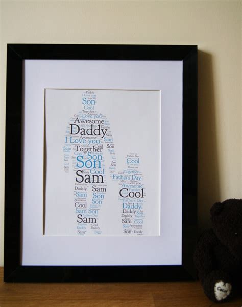 Personalisierte Wort Kunstdruck Papa Papa Vater Tag Sohn Etsy De