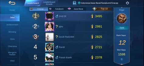 Cara Mengaktifkan Lokasi Leaderboard Mobile Legends ML Esportsku