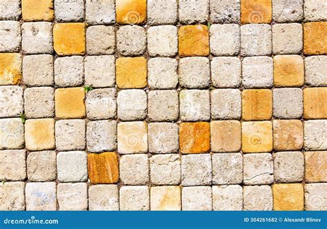 Square Shaped Paving Slabs As A Creative Background Stone Texture