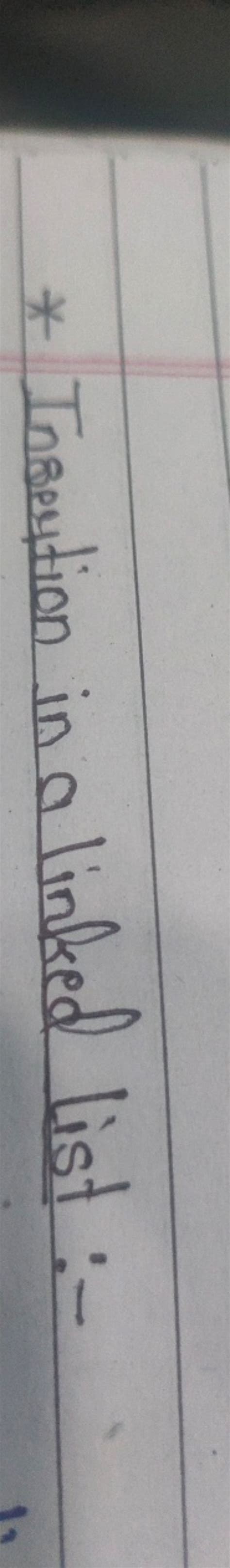 Insertion In A Linked List Filo