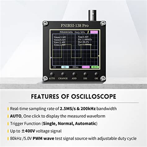 138 Pro Oscilloscope Numérique Portable Tft De 6 1 Cm Oscilloscope