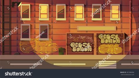 City Game Background 2d Game Application Stock Vector Royalty Free 401086066