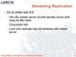 Postgre Sql Enterprise Level Database Features PDF