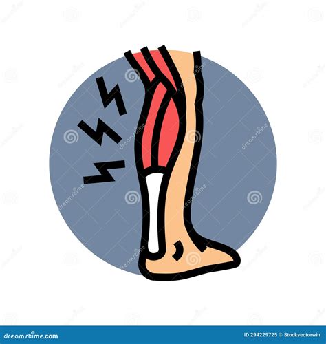 Muscle Spasms Disease Symptom Color Icon Vector Illustration