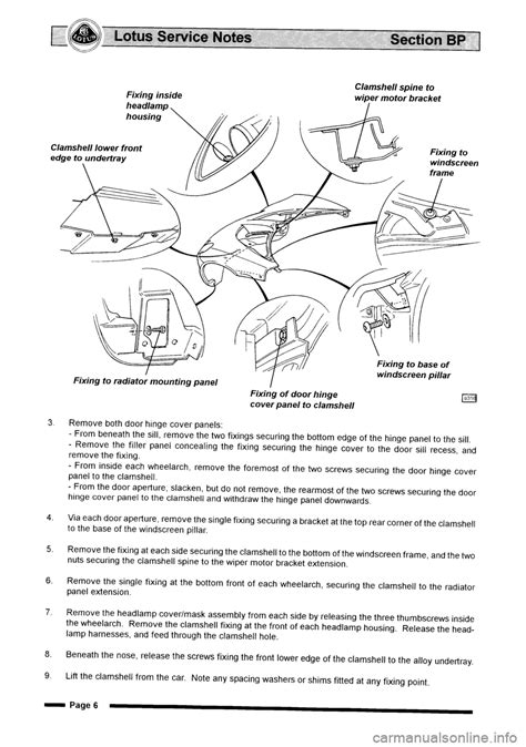 Lotus Elise 2001 Service Repair Manual 457 Pages