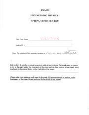 Exam 1 Solution Pdf Course Hero