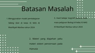 PPT Pengaruh Model Talking Stick Dalam Pembelajaran PPT