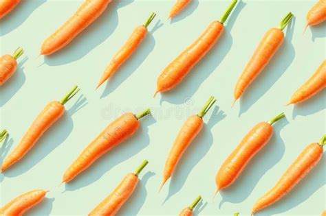 Fresh Organic Carrots On A Pastel Background Stock Illustration