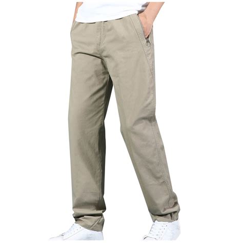 Aimik Hanes Mens Slim Fit Chinos Pantsflat Front Design And Back