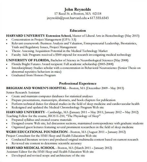 Harvard Business School Resume Template Custom Writing