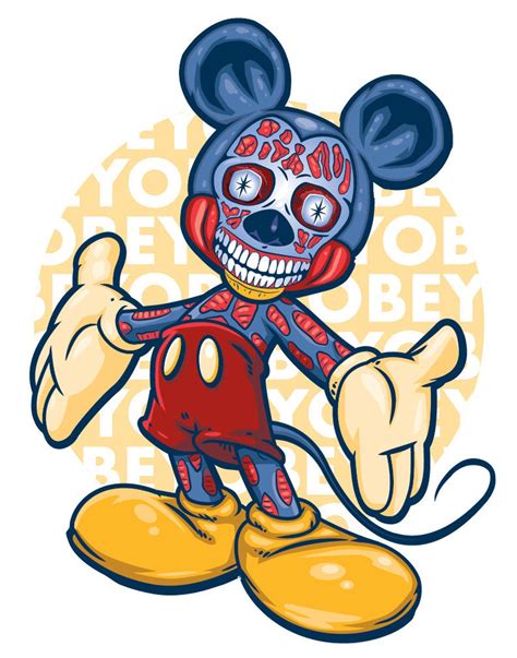 Mickey Mouse Alien From They Live Print Etsy Canada