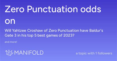 Zero Punctuation Manifold
