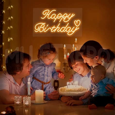 Letrero Luminoso Neon Led Happy Birthday C Lido Flexible