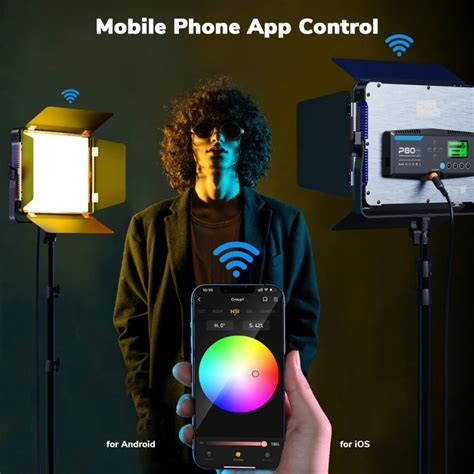 Pixel P80 Rgb 풀 컬러 Led 채우기 라이트 App 원격 제어 태블릿 사진 라이브 사진 소프트 라이트 분위기 조명