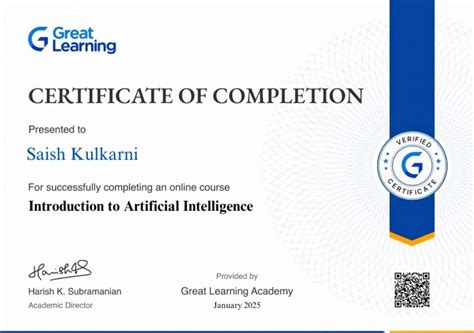 Stoked To Have Completed This Ai Course Saish Kulkarni