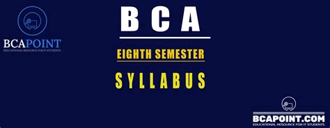 Bca Eight Semester Syllabus Bca Syllabus Bca Notes Bcapoint