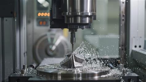 Cnc Milling Machine In Action Premium Ai Generated Image