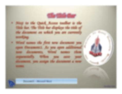 Introduction Part 1 Ms Word Lecture Slides Slides Microsoft Word