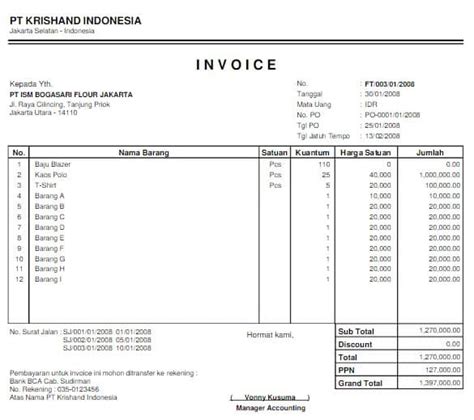 Detail Contoh Invoice Pelunasan Koleksi Nomer 8