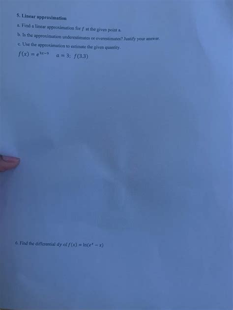 Solved 5 Linear Approximation A Find A Linear