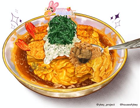 Ykirin21 Original Highres Artist Name Bowl Curry Food Food Focus No Humans Omelet