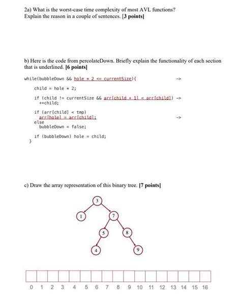 Solved 2a What Is The Worst Case Time Complexity Of Most