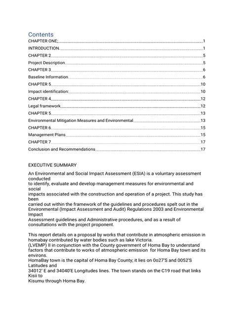 Esia Proect Stephen Njuguna T056 01 2149 2019 Pdf Sewage Treatment Environmental Impact