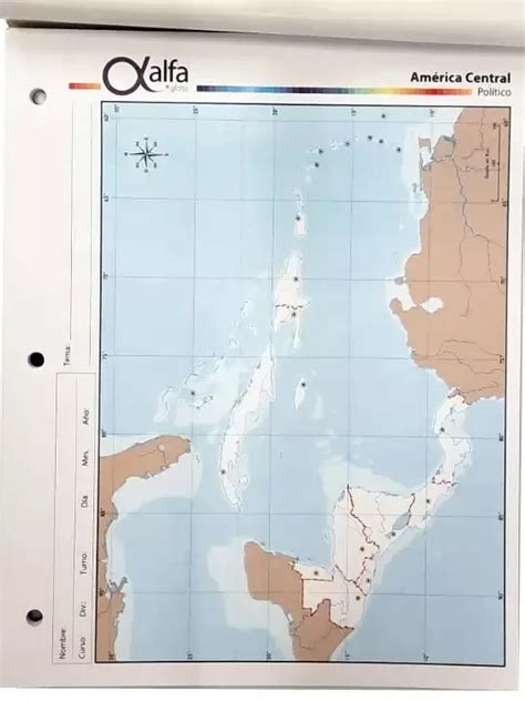 MAPA ALFA N3 AMERICA CENTRAL Omegalibreria