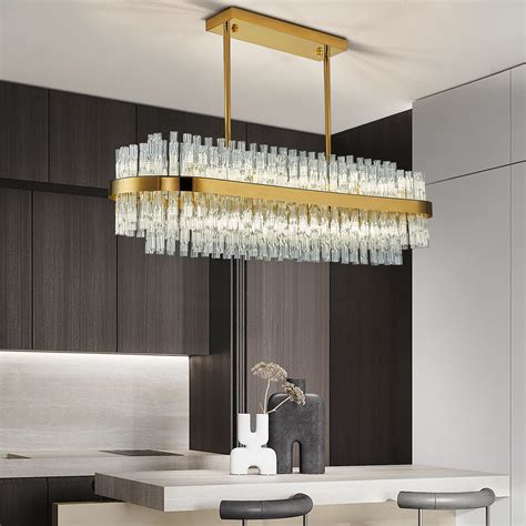 Extra Long Rectangular Crystal Lighting