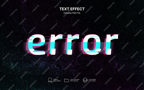Premium Psd Error Text Effect