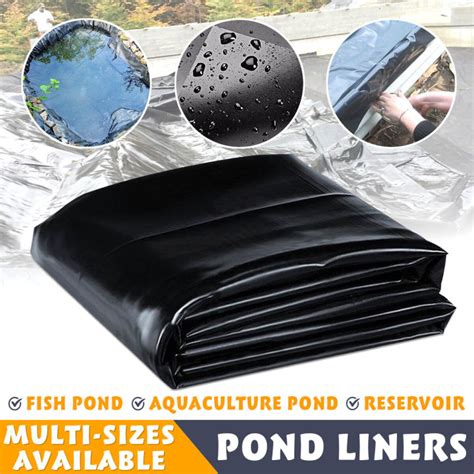 Fish Pond Liners 03mm Thickness Reinforced Membrane Black Flexible