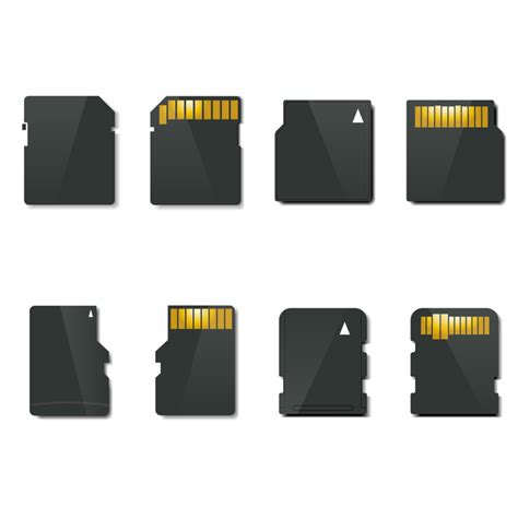 SD Memory Card Vector Set Free Download